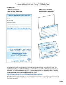 HCP Wallet Card - Honoring Choices Massachusetts